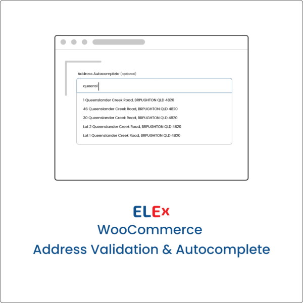 ELEX WooCommerce Address Validation and Autocomplete Plugin