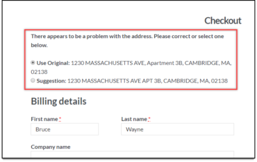 WooCommerce Address Validation & Google Address Autocomplete Plugin