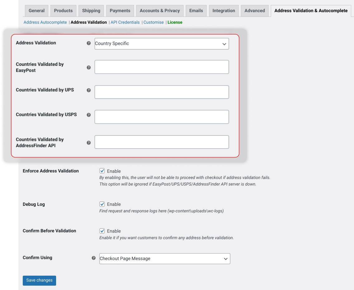 ELEX WooCommerce Address Validation and Autocomplete Plugin