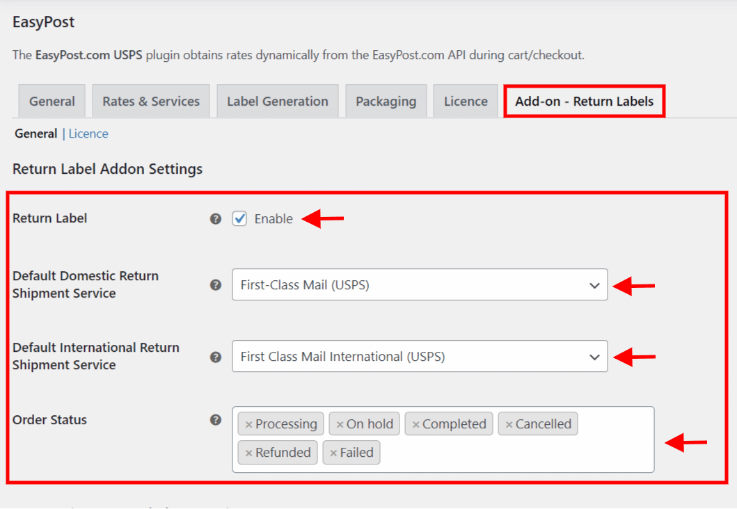 EasyPost WooCommerce UPS, USPS & FedEx Return Label Add-On