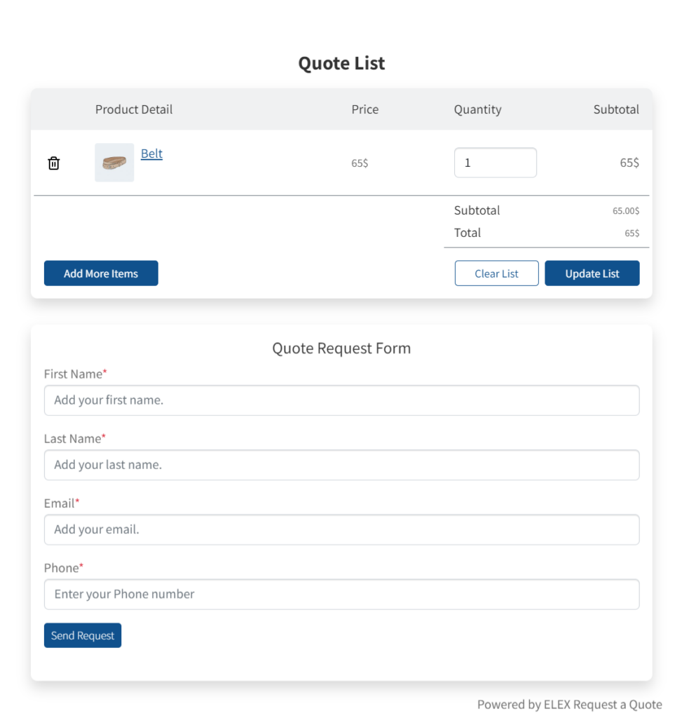 How to set up ELEX WooCommerce Request a Quote plugin? - ELEXtensions