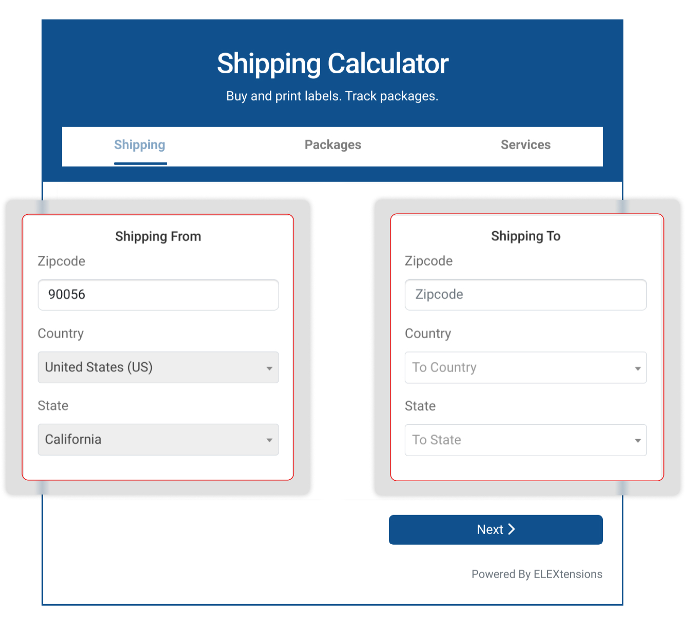 ELEX WooCommerce Shipping Calculator | Labels & Tracking