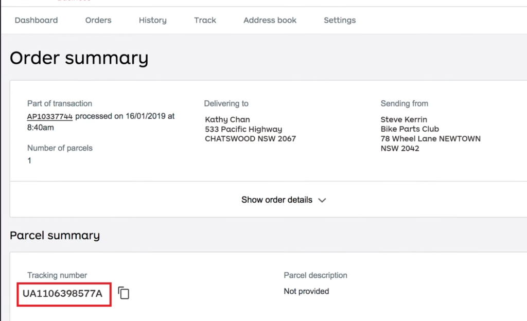 How to Track Shipments for Australia Post MyPost Business? - ELEXtensions