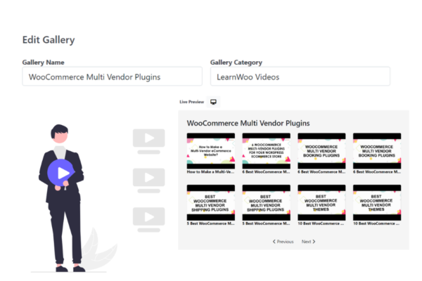 ELEX WordPress Embed YouTube Video Gallery - ELEXtensions