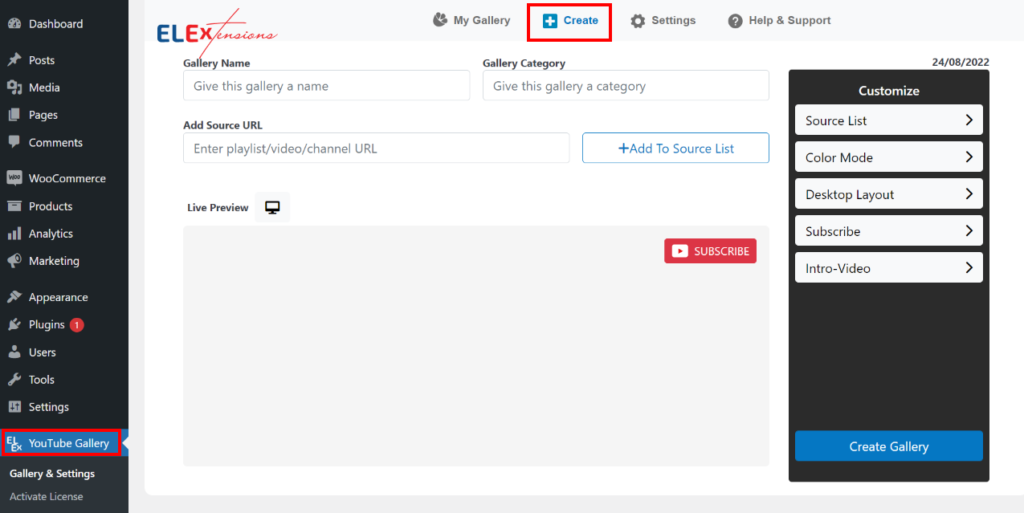How to Set Up ELEX WordPress Embed YouTube Video Gallery? - ELEXtensions