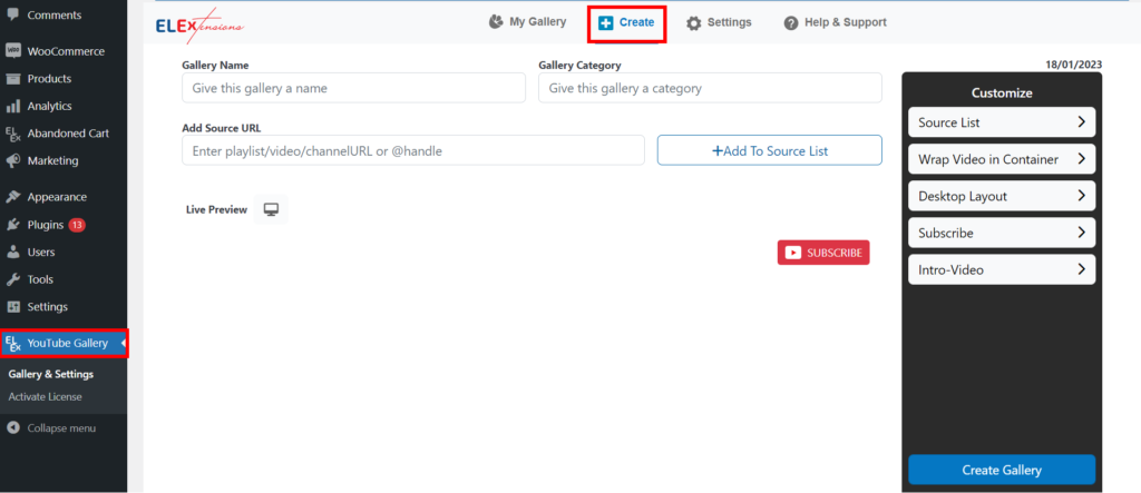 How to Set Up ELEX WordPress Embed YouTube Video Gallery? - ELEXtensions