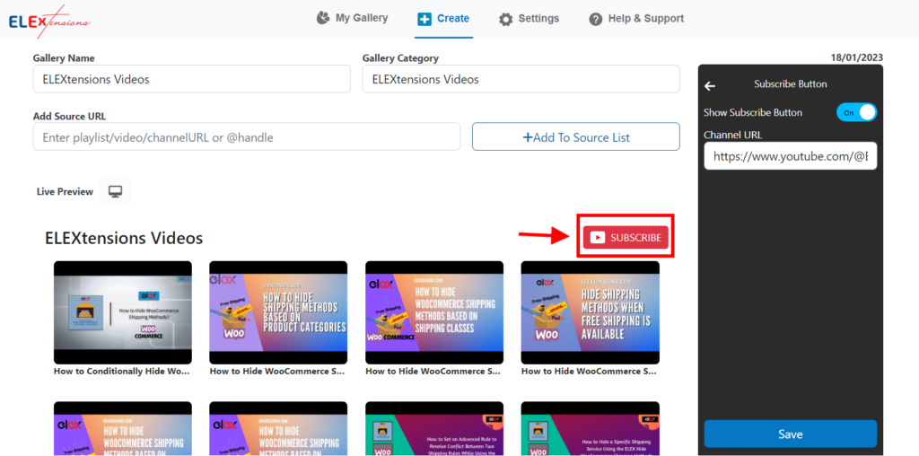 How to Set Up ELEX WordPress Embed YouTube Video Gallery? - ELEXtensions