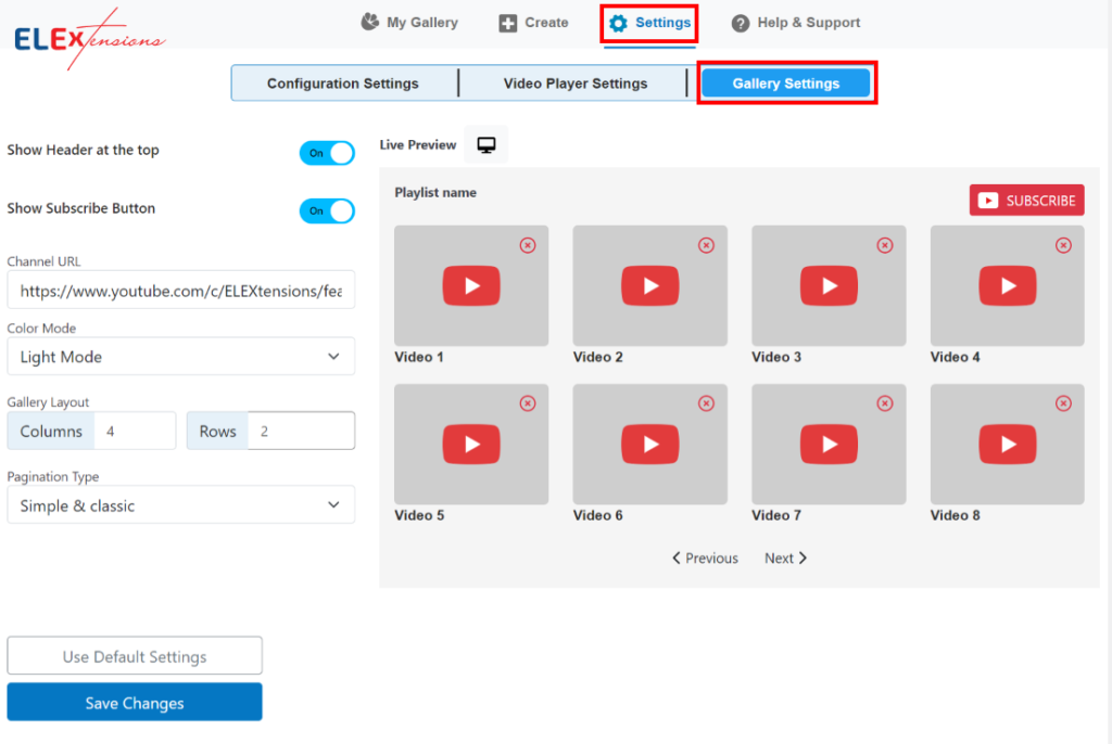 How to Set Up ELEX WordPress Embed YouTube Video Gallery? - ELEXtensions